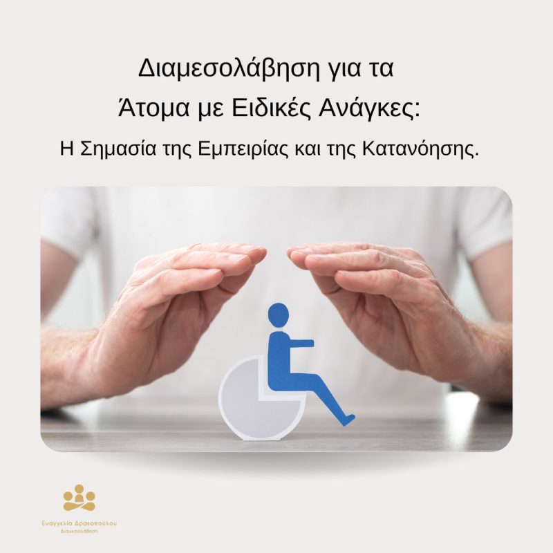 Διαμεσολάβηση για τα Άτομα με Ειδικές Ανάγκες, Αναπηρία